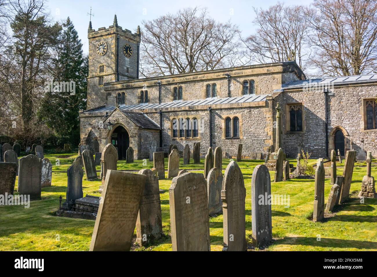 St Giles' Church, Great Longstone, Derbyshire Stock Photo - Alamy