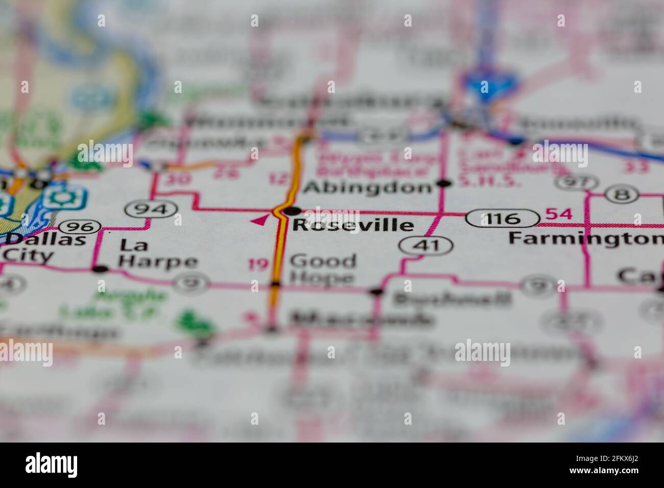 Roseville illinois map hi-res stock photography and images - Alamy