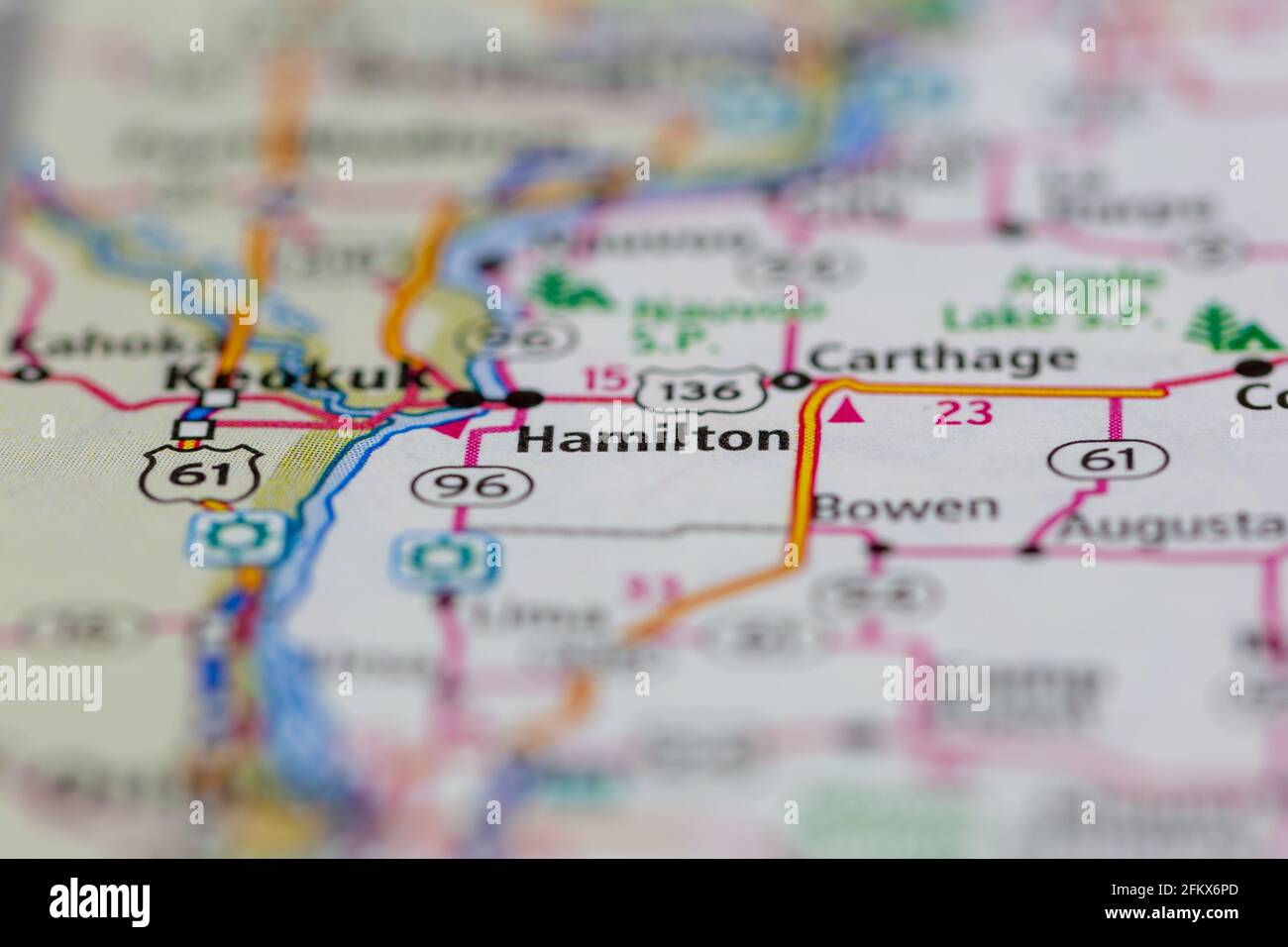 Map of hamilton hi-res stock photography and images - Alamy