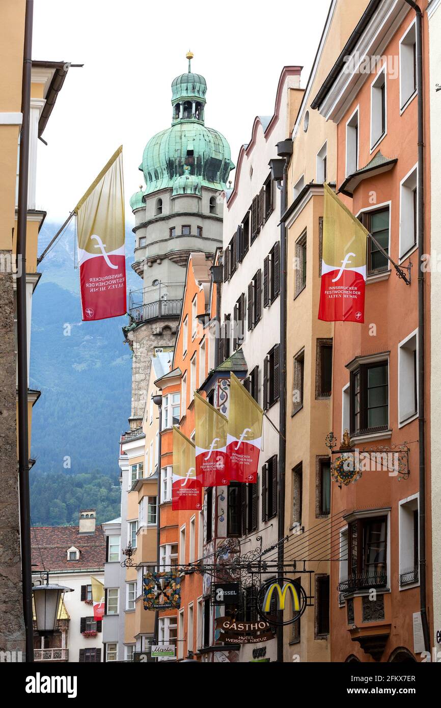 View To City Tower, Innsbruck, Tyrol, Austria Stock Photo - Alamy