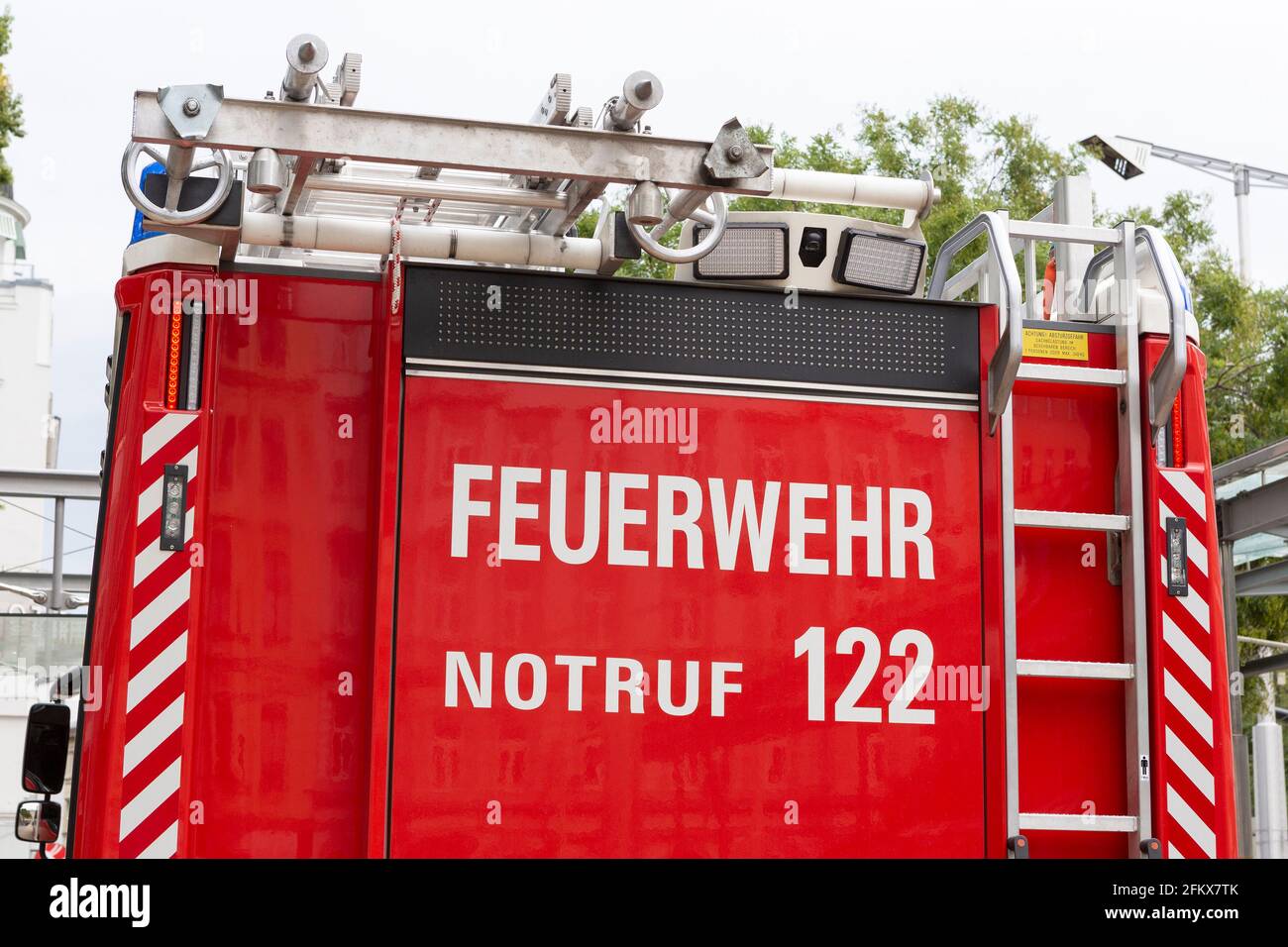 Fire Engine, Emergency Number 122 Stock Photo - Alamy