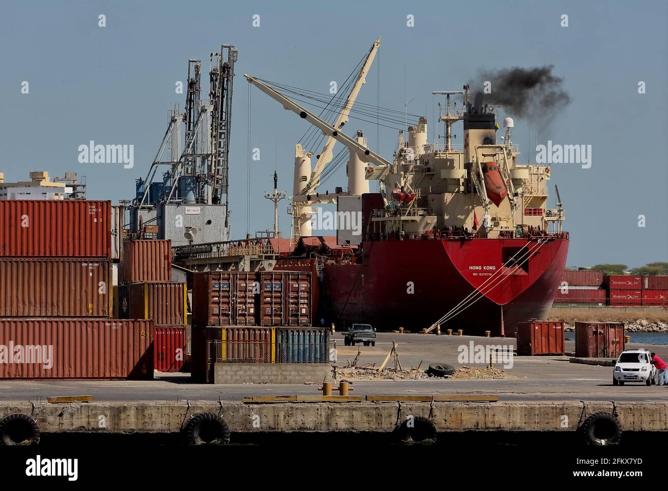 Maracaibo, Venezuela. 28-02-2009 A panoramic view of the port of ...