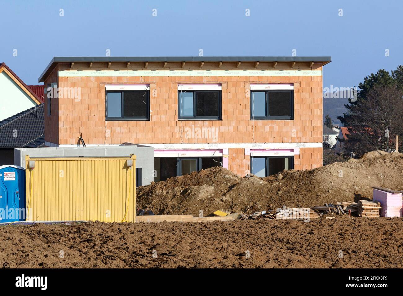 Construction Site, Single Family House Stock Photo - Alamy