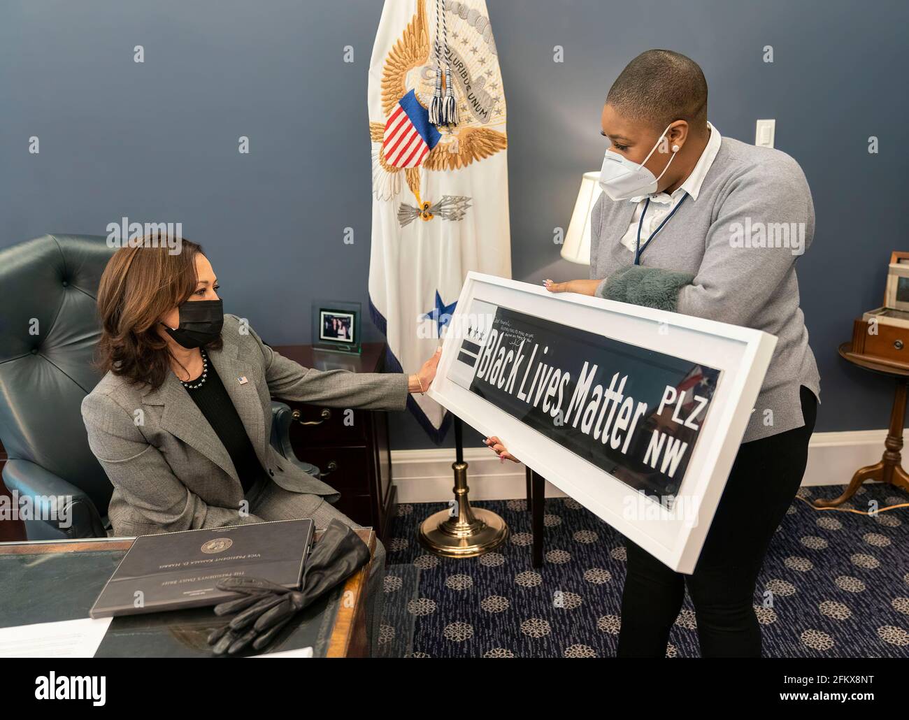 Chief Spokes Person for the Vice President Symone Sanders shows Vice ...