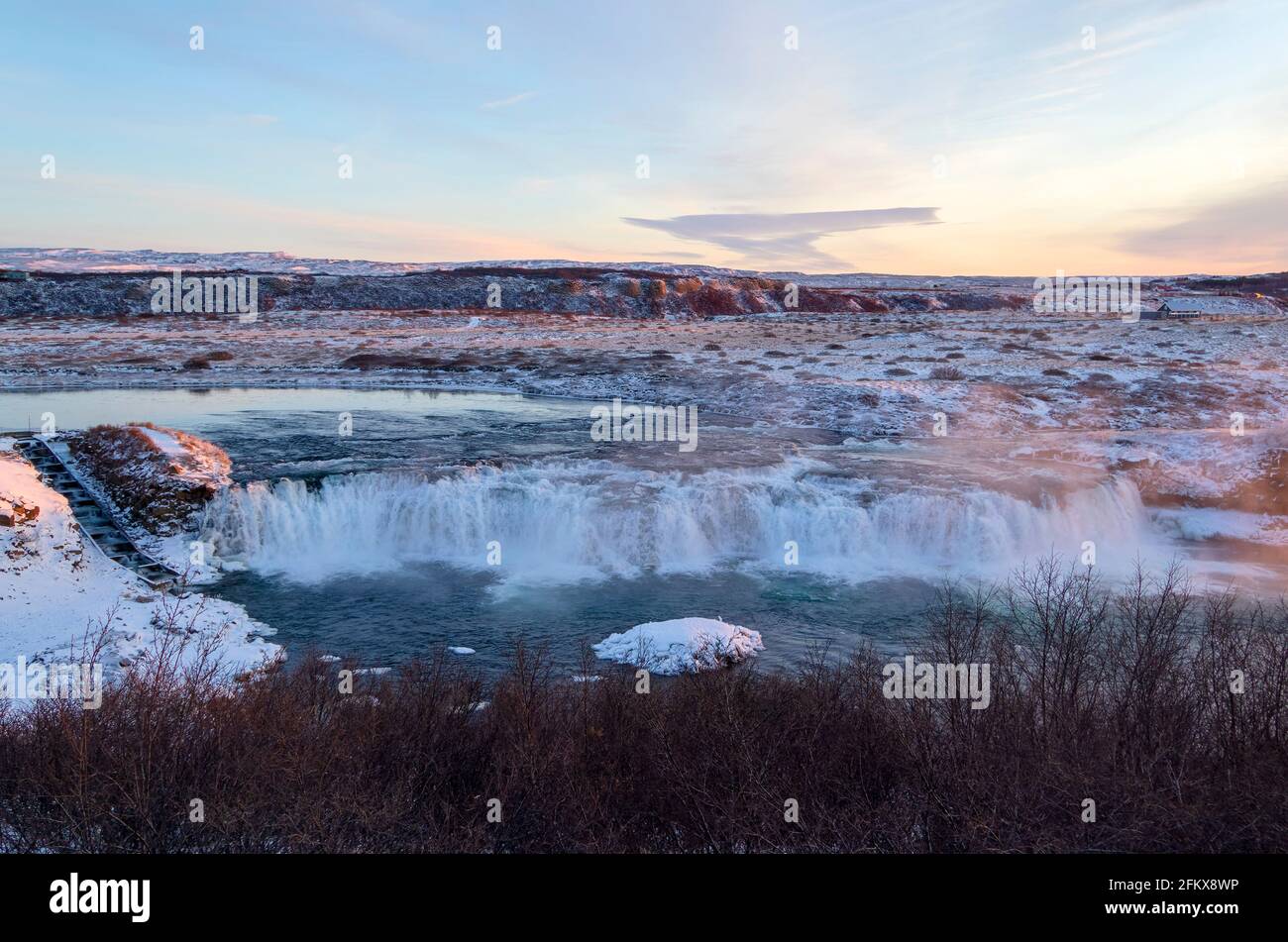 The beautiful waterfall Faxifoss in Iceland, Europe Stock Photo - Alamy