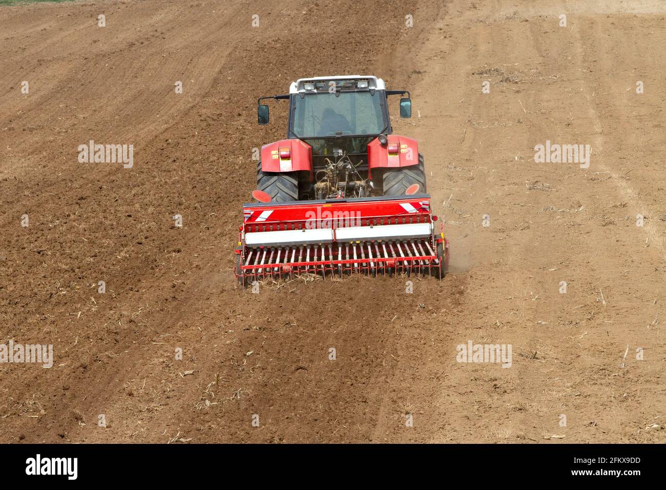 Grain Sowing In Spring Stock Photo - Alamy