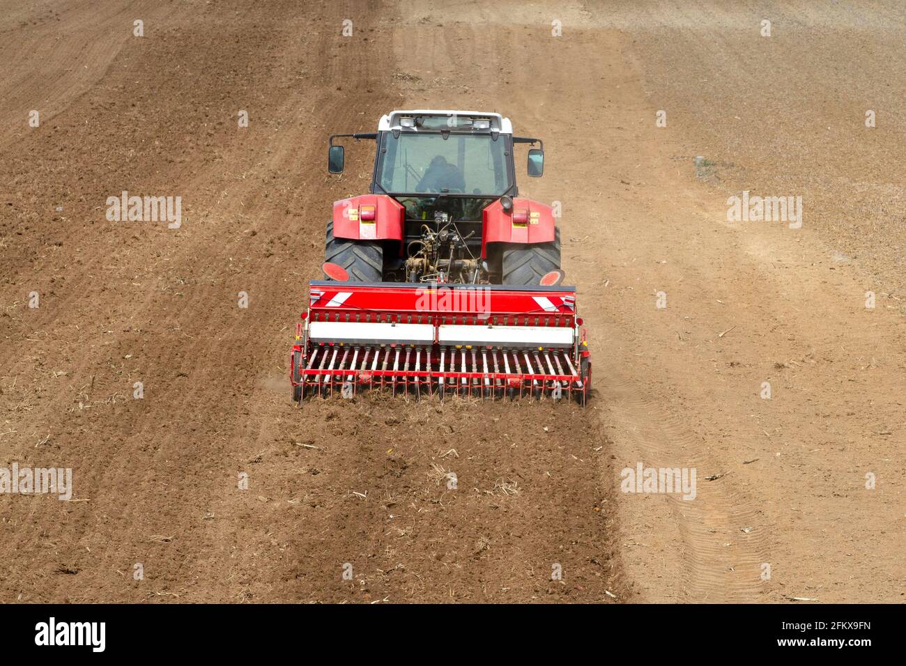 Grain Sowing In Spring Stock Photo - Alamy