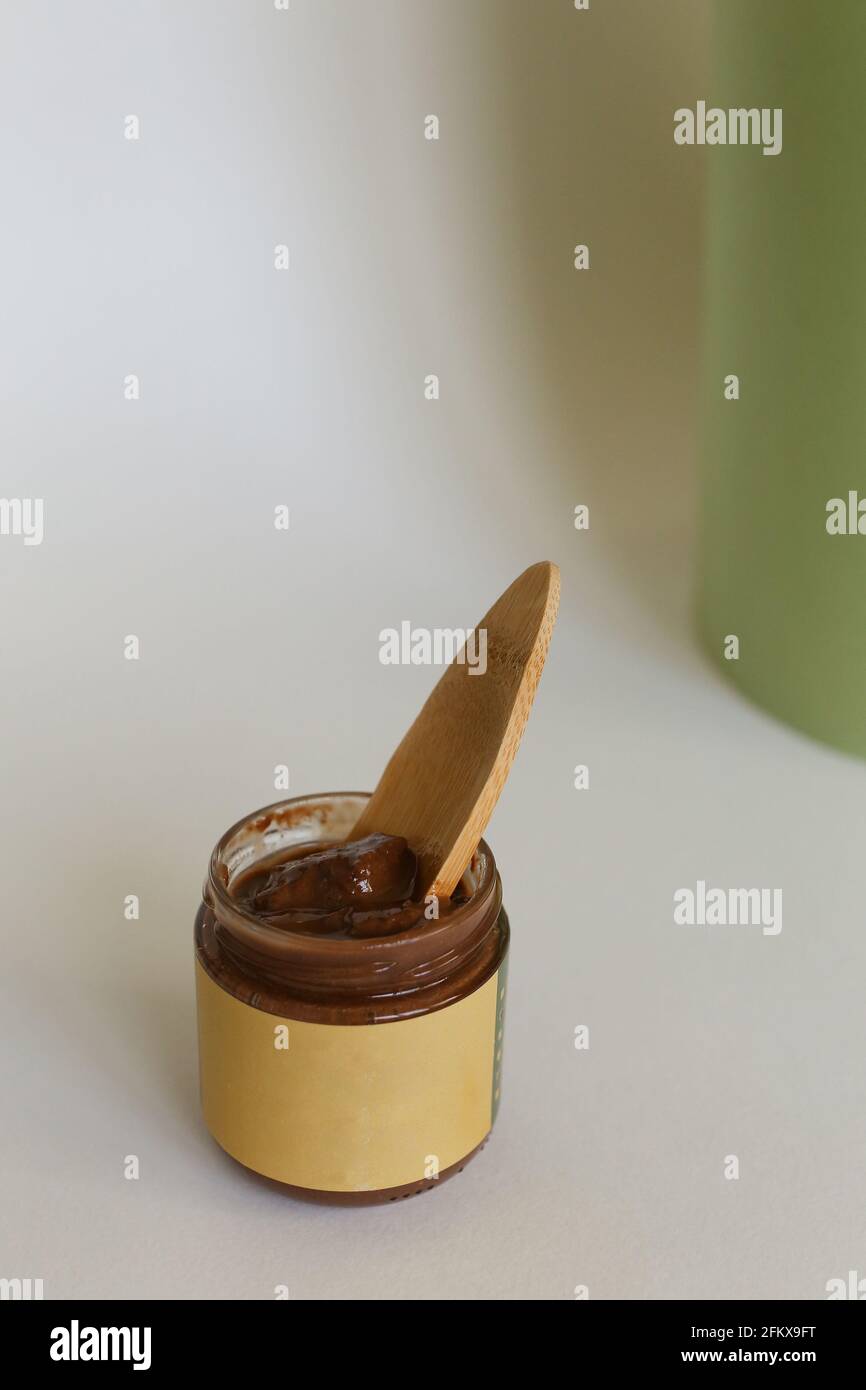 Texture close up Almond Butter or Peanut butter Stock Photo - Alamy