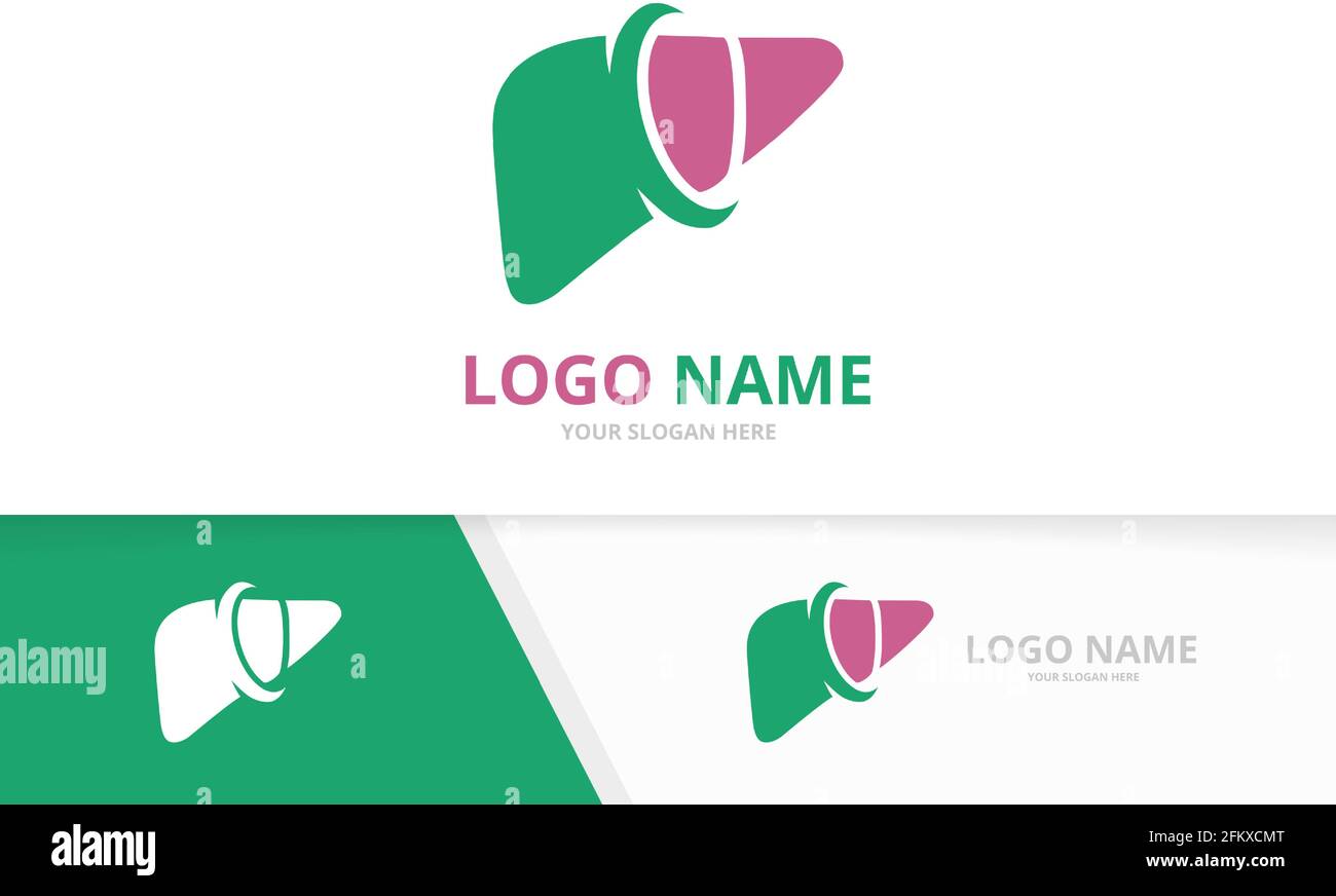 Internal organ logotype design template. Vector liver logo Stock Vector ...