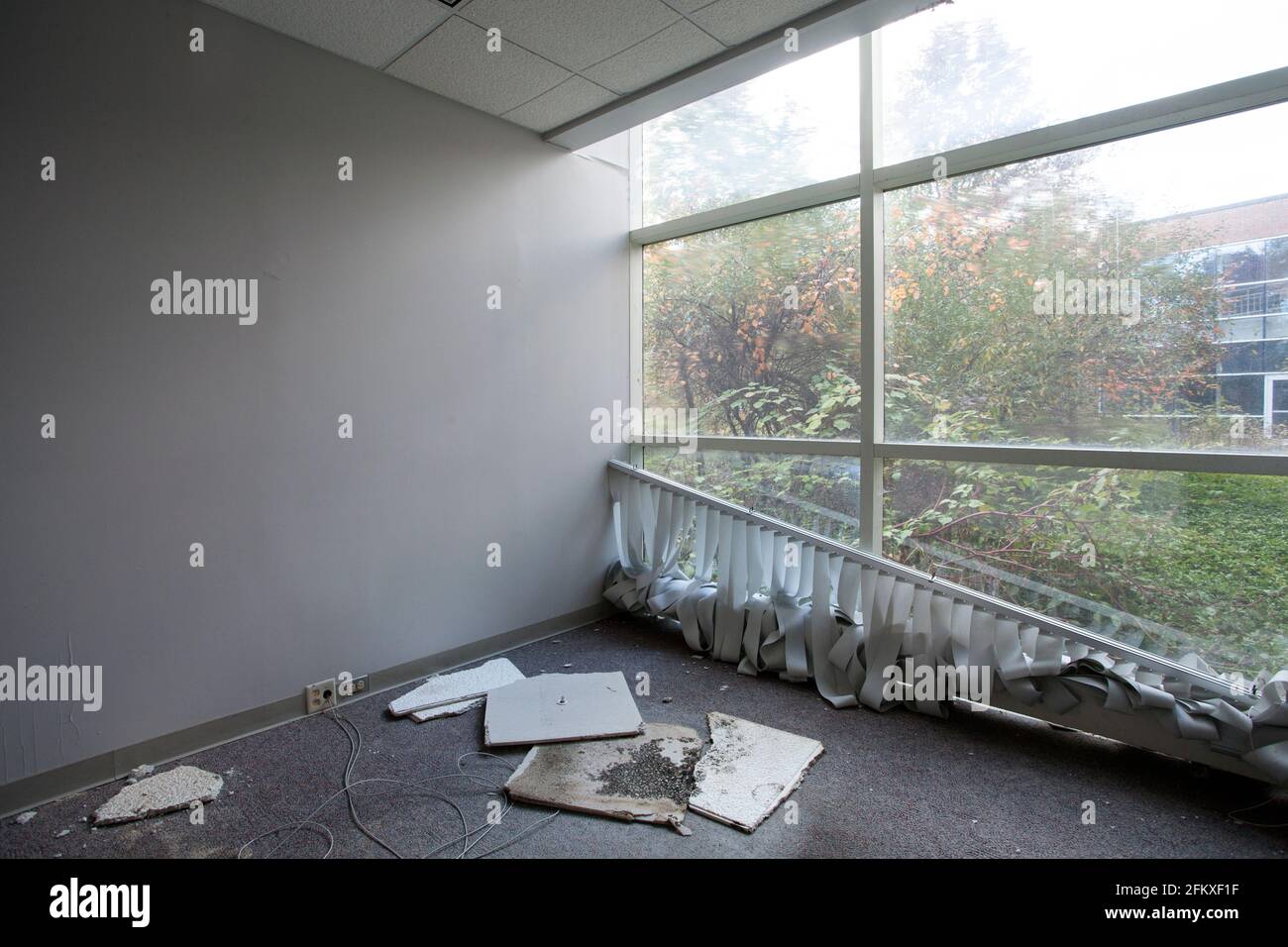 Interior of an abandoned decaying scientific laboratory Stock Photo - Alamy