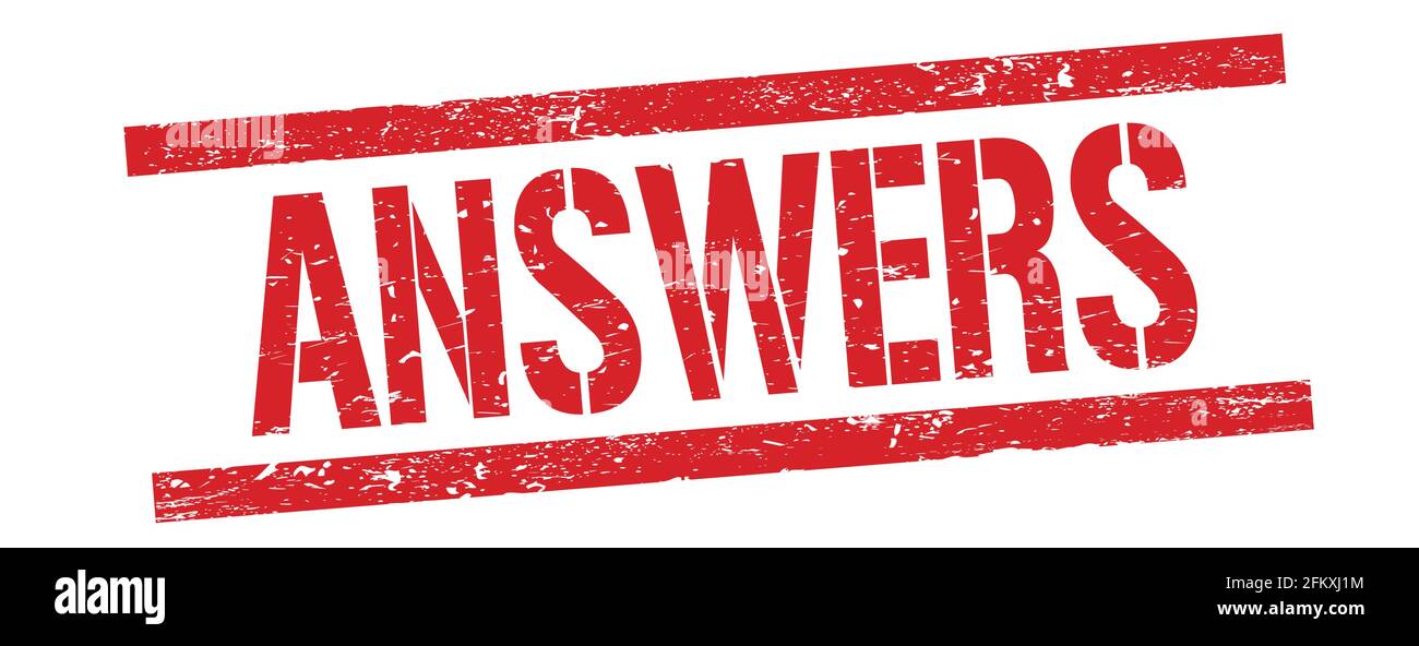 Answers stamp hi-res stock photography and images - Alamy