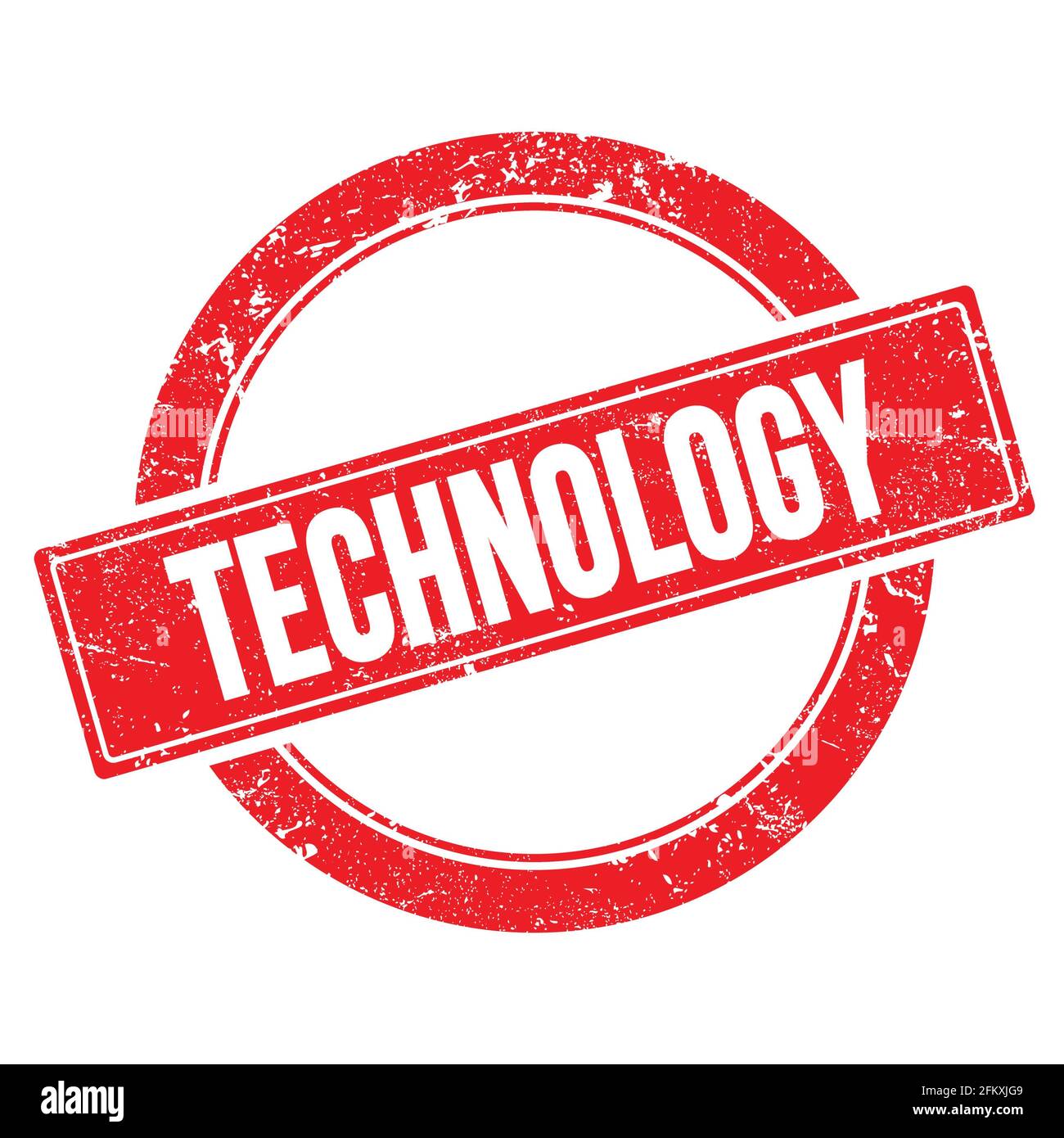 TECHNOLOGY text on red grungy round vintage stamp Stock Photo - Alamy