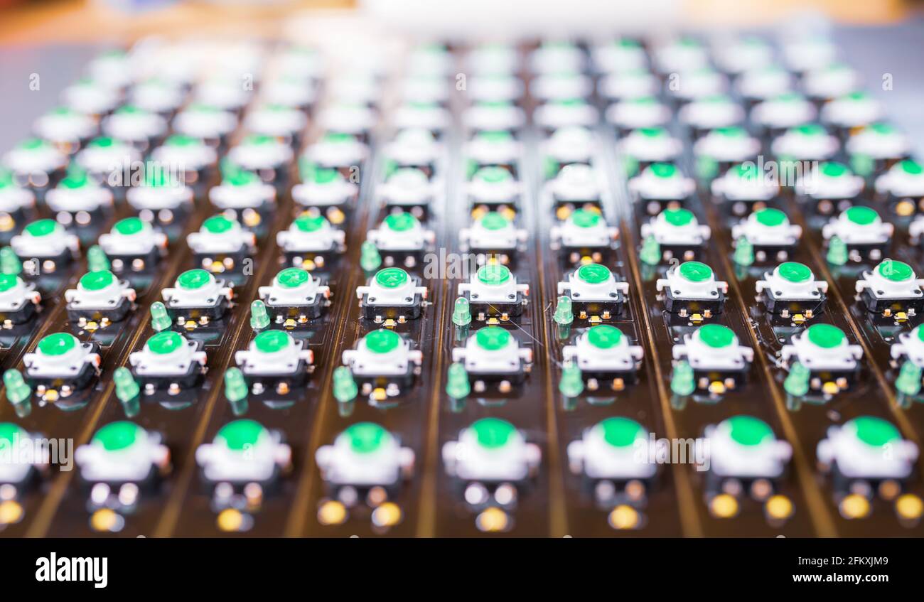 Panel of LED light indicators is in the production Stock Photo - Alamy