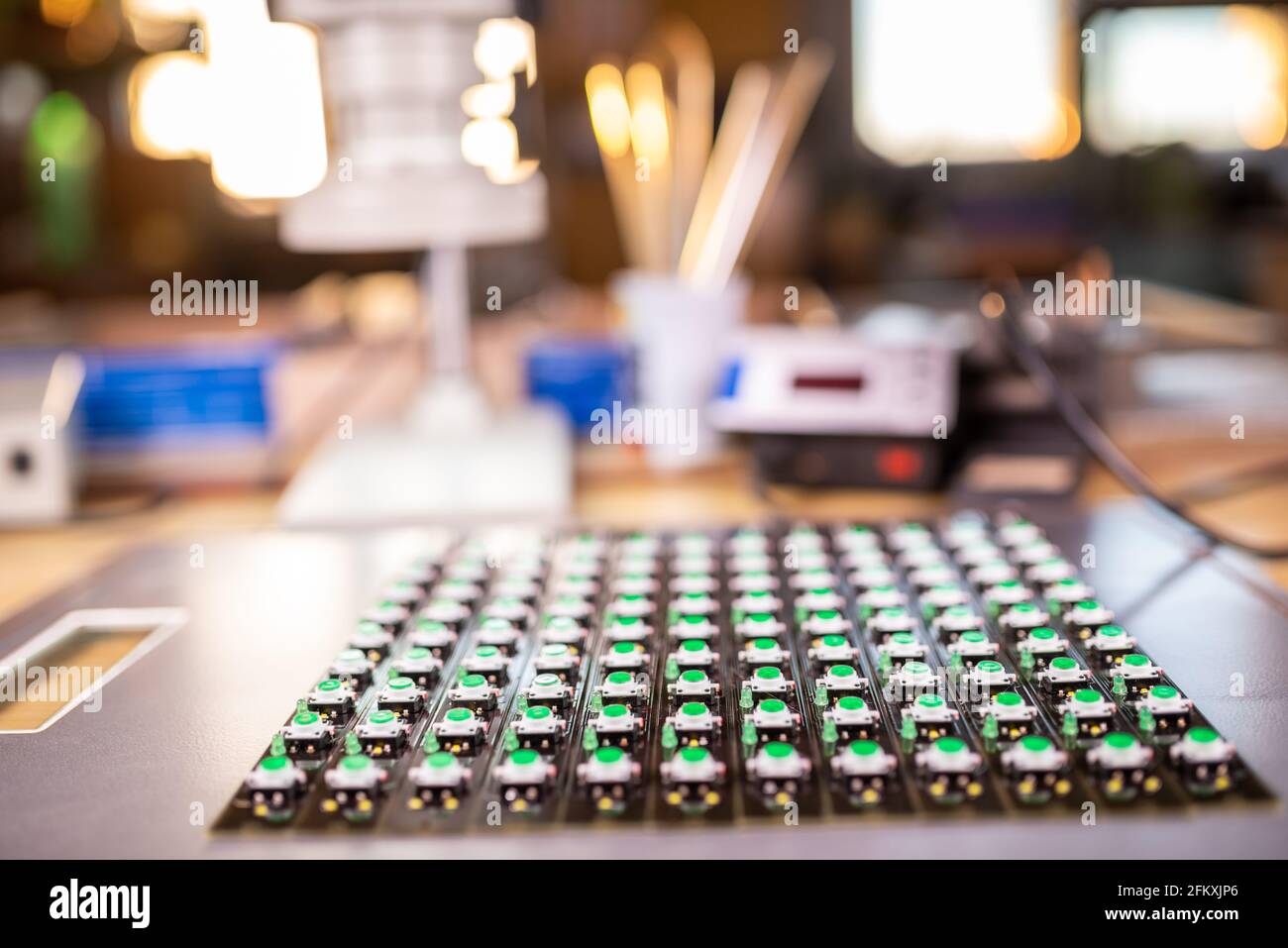 Panel of LED light indicators is in the production Stock Photo - Alamy