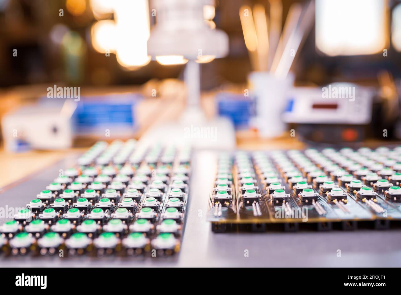 Panel of LED light indicators is in the production Stock Photo - Alamy