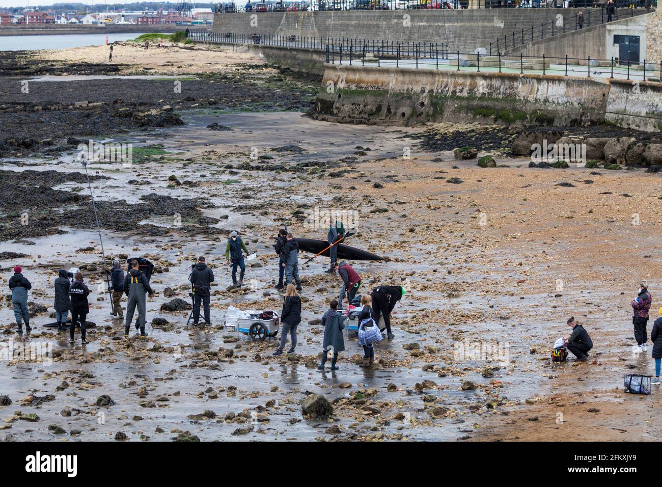 Hartlepool,UK. 2nd May 2021.Filming took place at the beach today ...