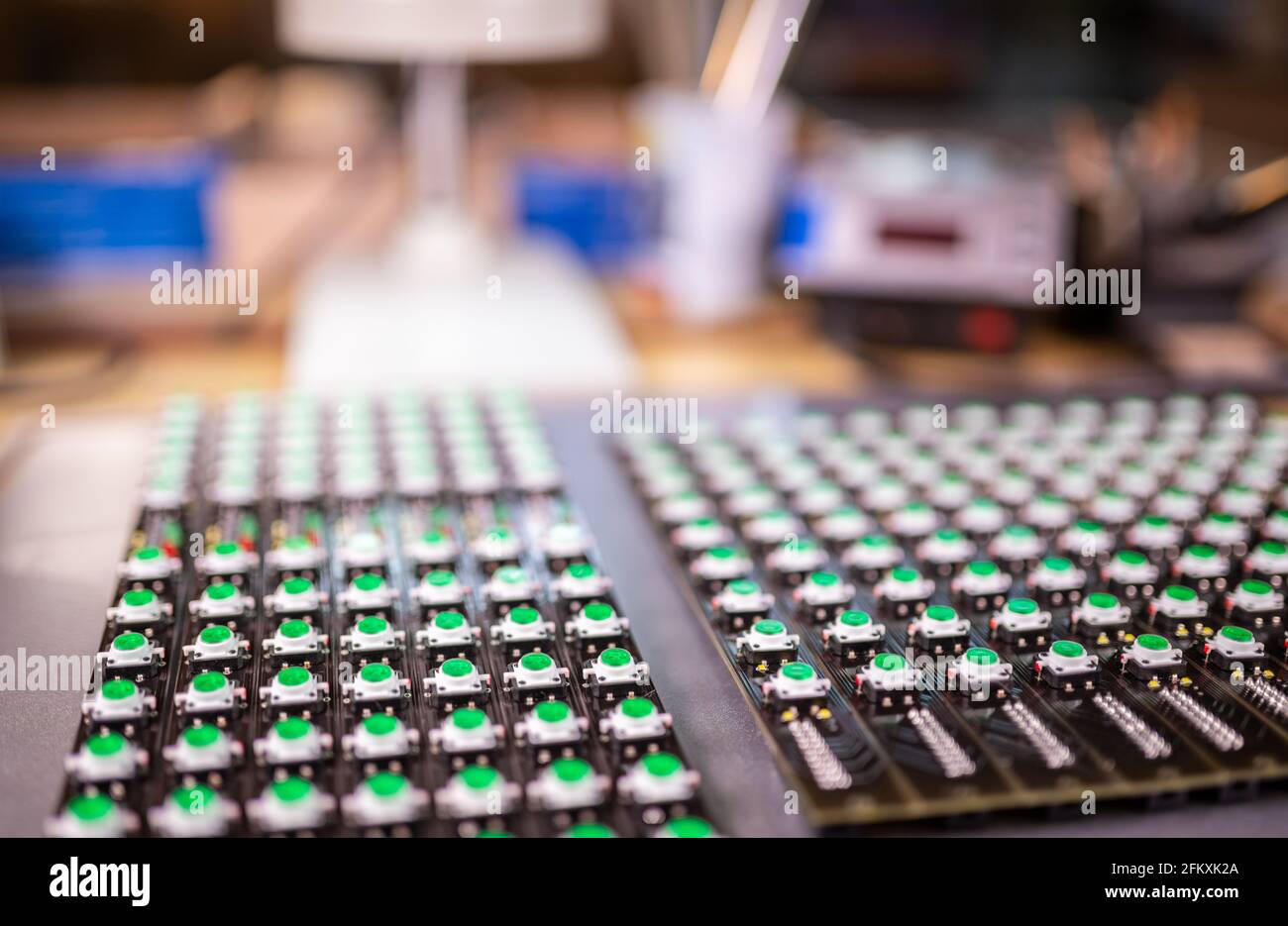 Panel of LED light indicators is in the production Stock Photo - Alamy