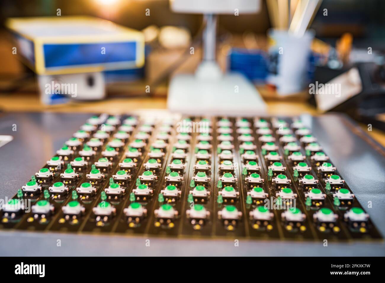 Panel of LED light indicators is in the production Stock Photo - Alamy
