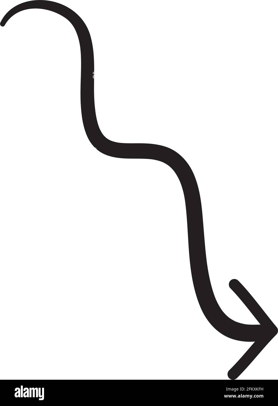 Wavy arrow Black and White Stock Photos & Images - Alamy