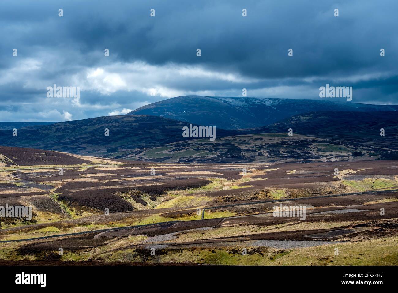 Northumberland, April 28th 2021: The Cheviot Hills in Northumberland ...