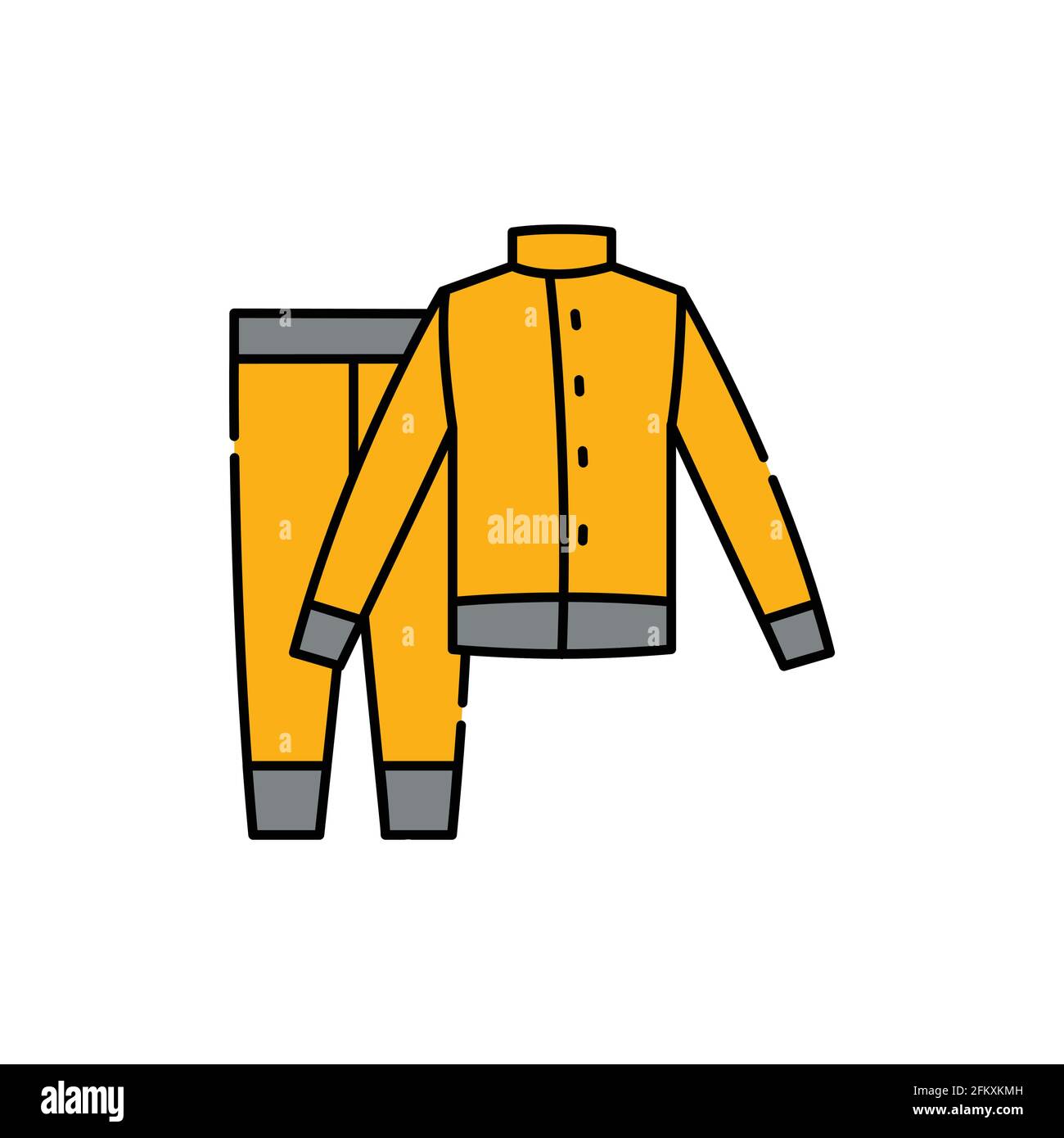 Suit safety uniform icon Cut Out Stock Images & Pictures - Alamy
