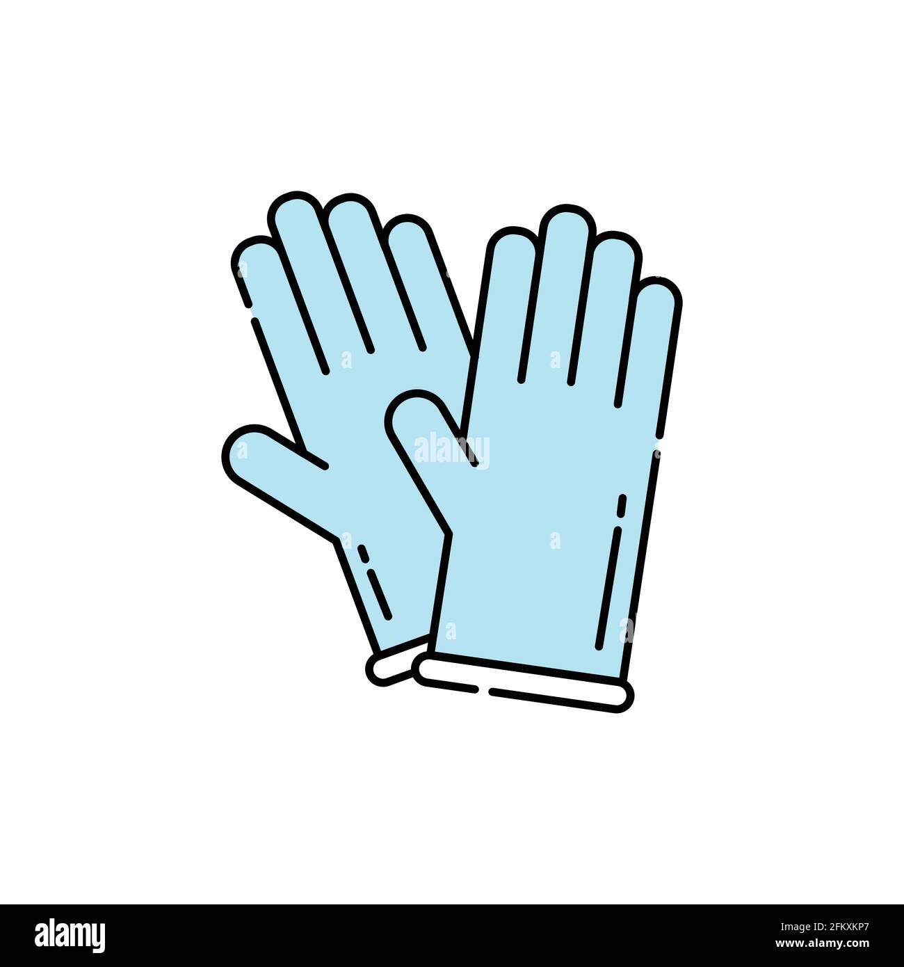 Protection Appron Color Line Icon Disability Isolated Vector Element Outline Pictogram For