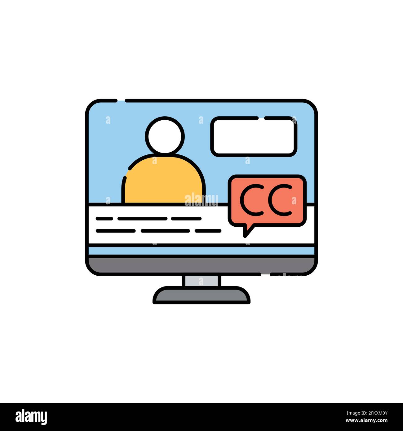 Disabled computer communication Stock Vector Images - Alamy