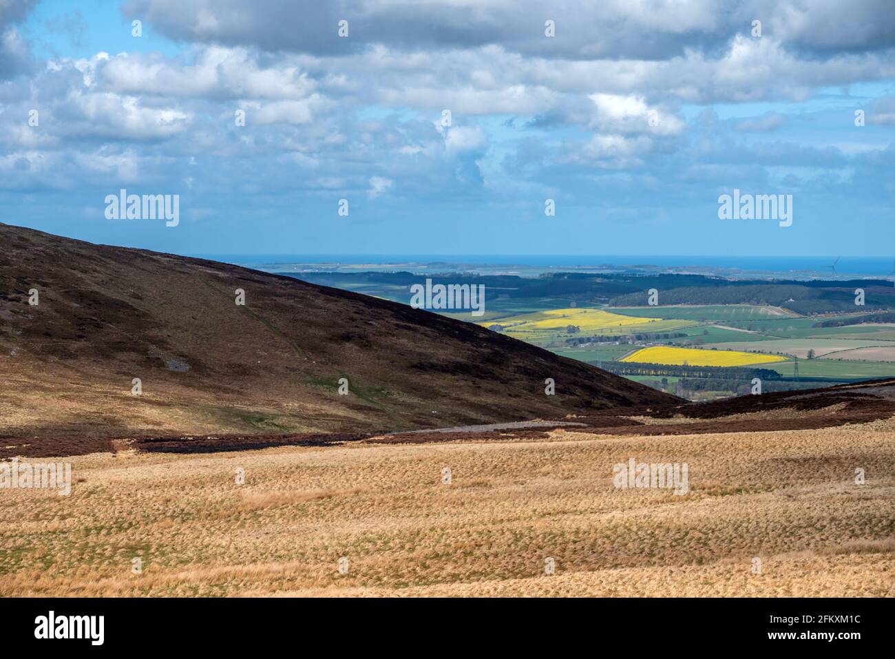Northumberland, April 28th 2021: The Cheviot Hills in Northumberland ...