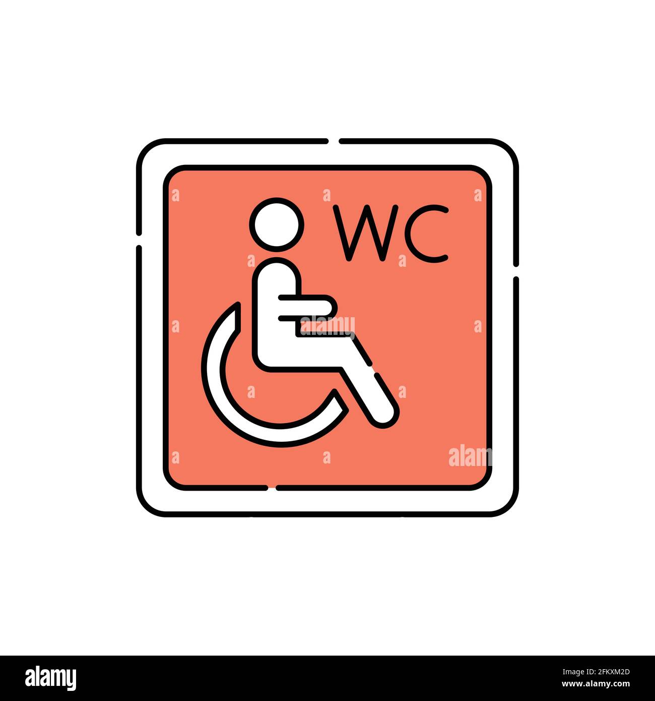 Disabled toilet sign unisex Cut Out Stock Images & Pictures - Alamy