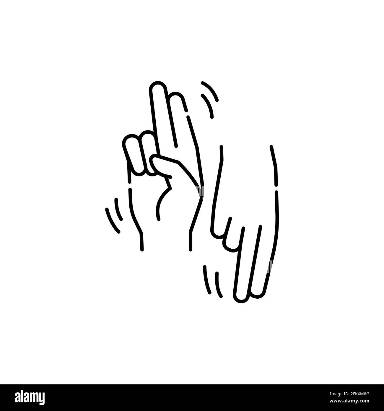 Sign language color line icon. Disability. Isolated vector element ...