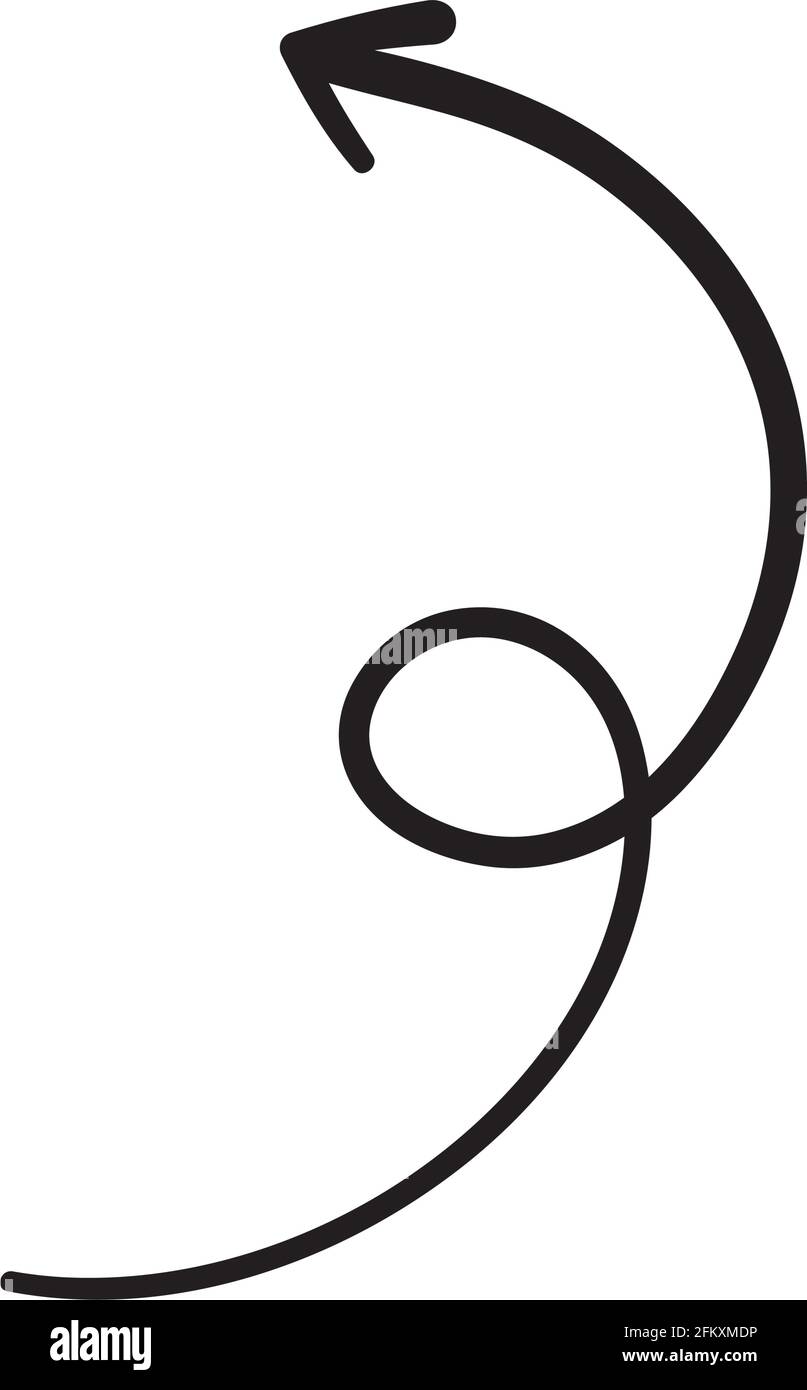 swirl arrow on white background Stock Vector Image & Art - Alamy