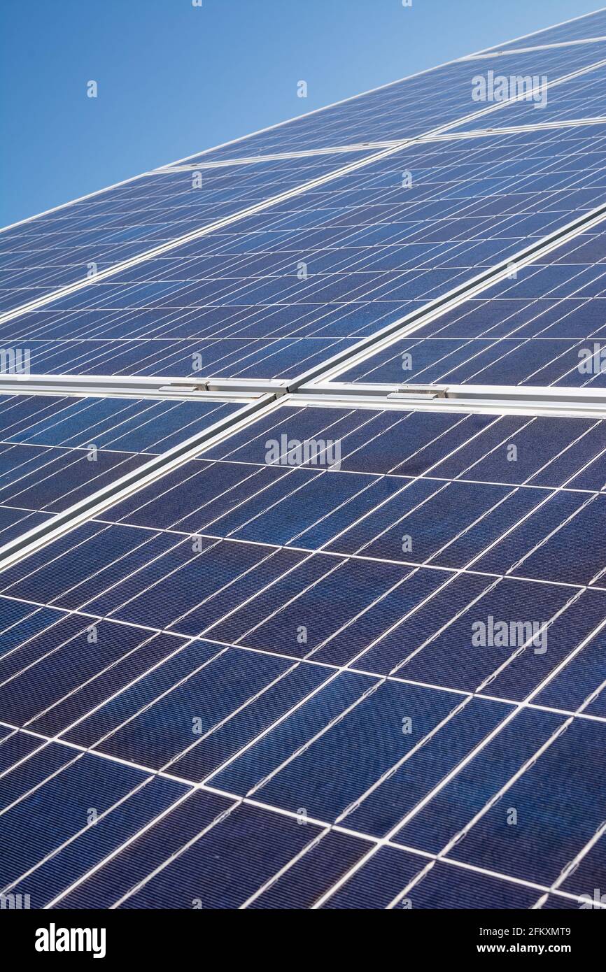 Detail of the surface of the solar panels Stock Photo - Alamy