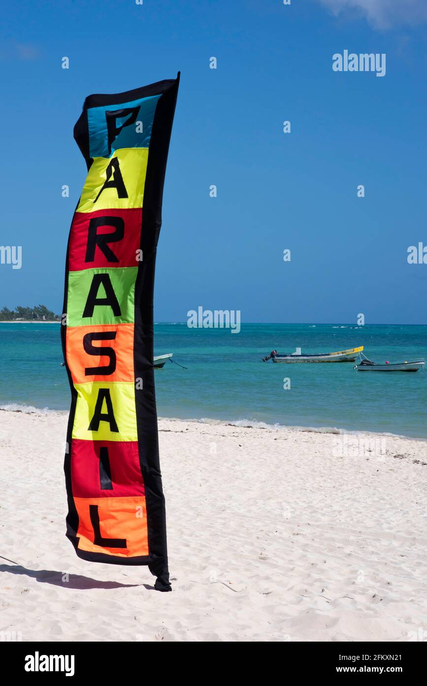 Tropical beach flag hi-res stock photography and images - Alamy
