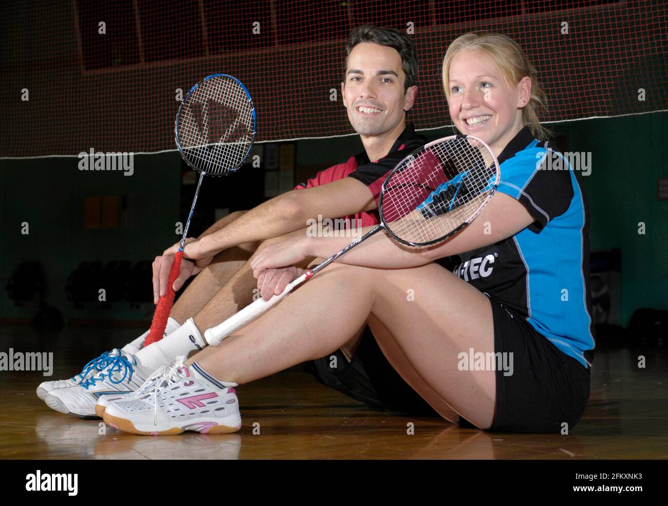 NATHAN ROBERTSON AND GAIL EMMS AT THE NATIONAL BADMINTON CENTRE MILTON ...