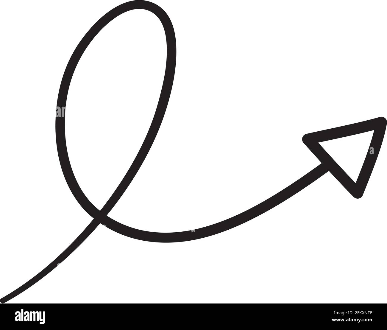 Swirly arrow vector Stock Vector Images - Alamy