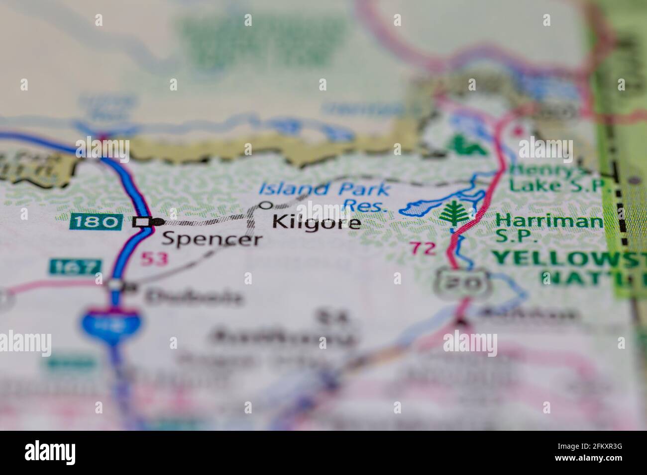 Map of kilgore idaho hi-res stock photography and images - Alamy