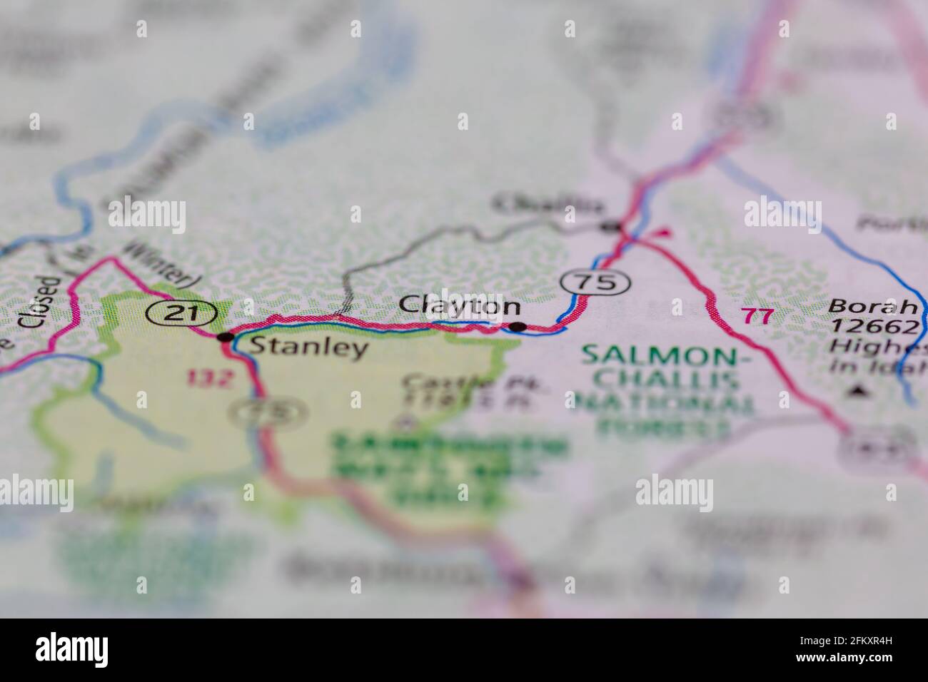 Clayton idaho map hi-res stock photography and images - Alamy