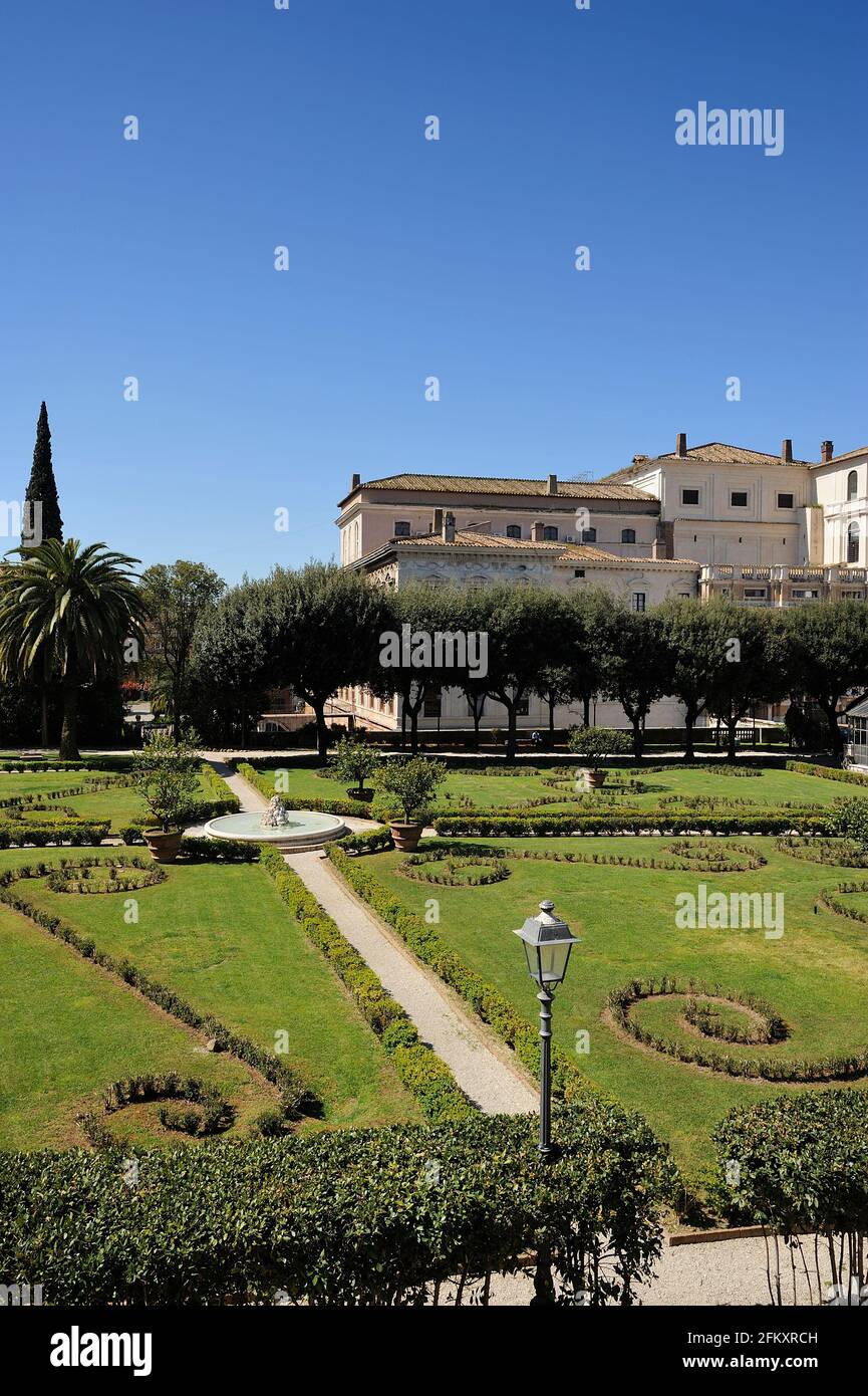 Italy, Rome, Palazzo Barberini, gardens Stock Photo - Alamy
