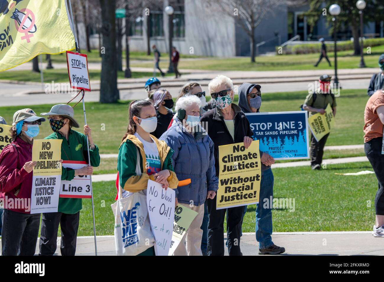 St. Paul, Minnesota. Minnesota State Capitol. Earth day protest ...