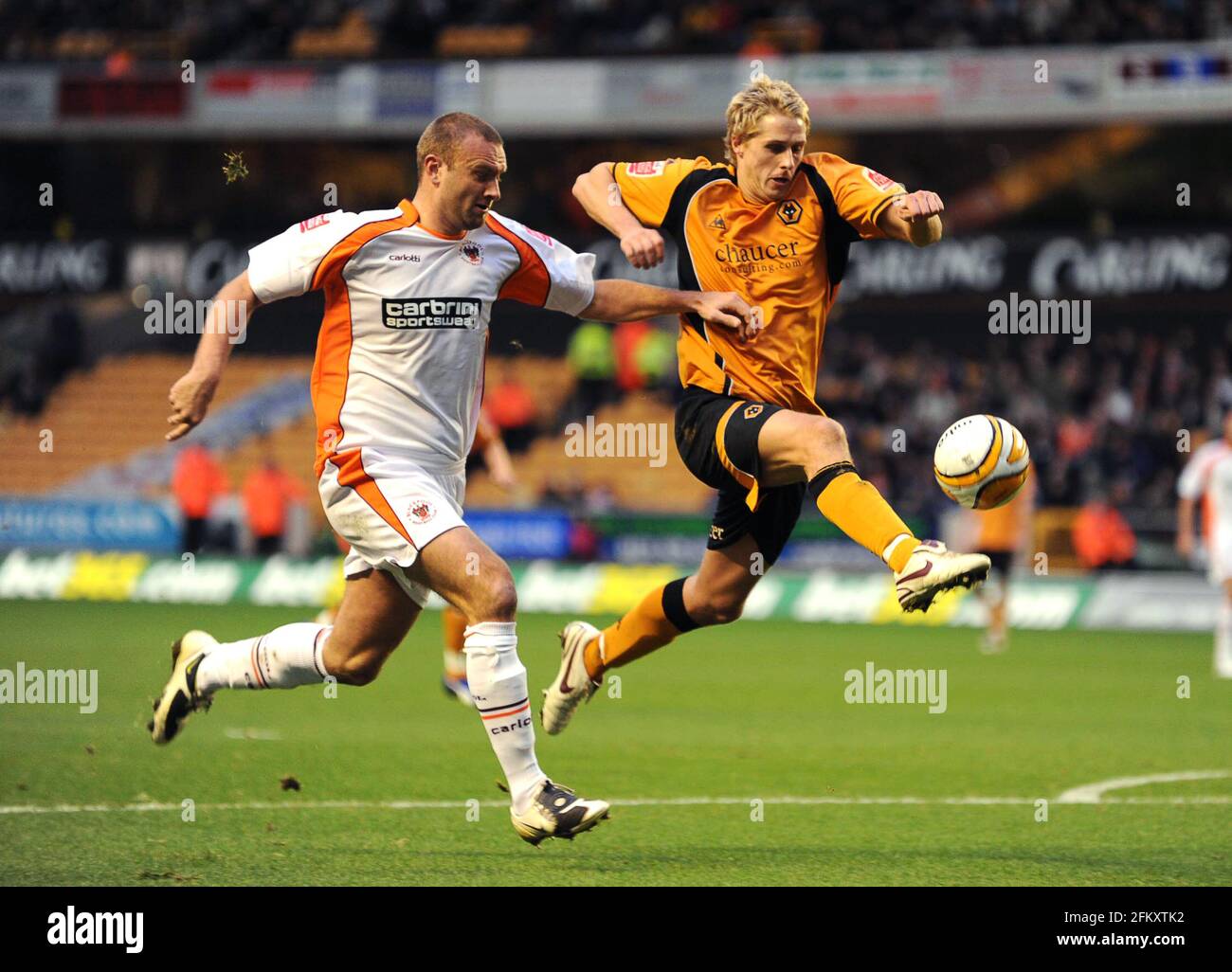 Wolverhampton Wanderers v Blackpool at Molineux Dave Edwards 22/11/08 ...