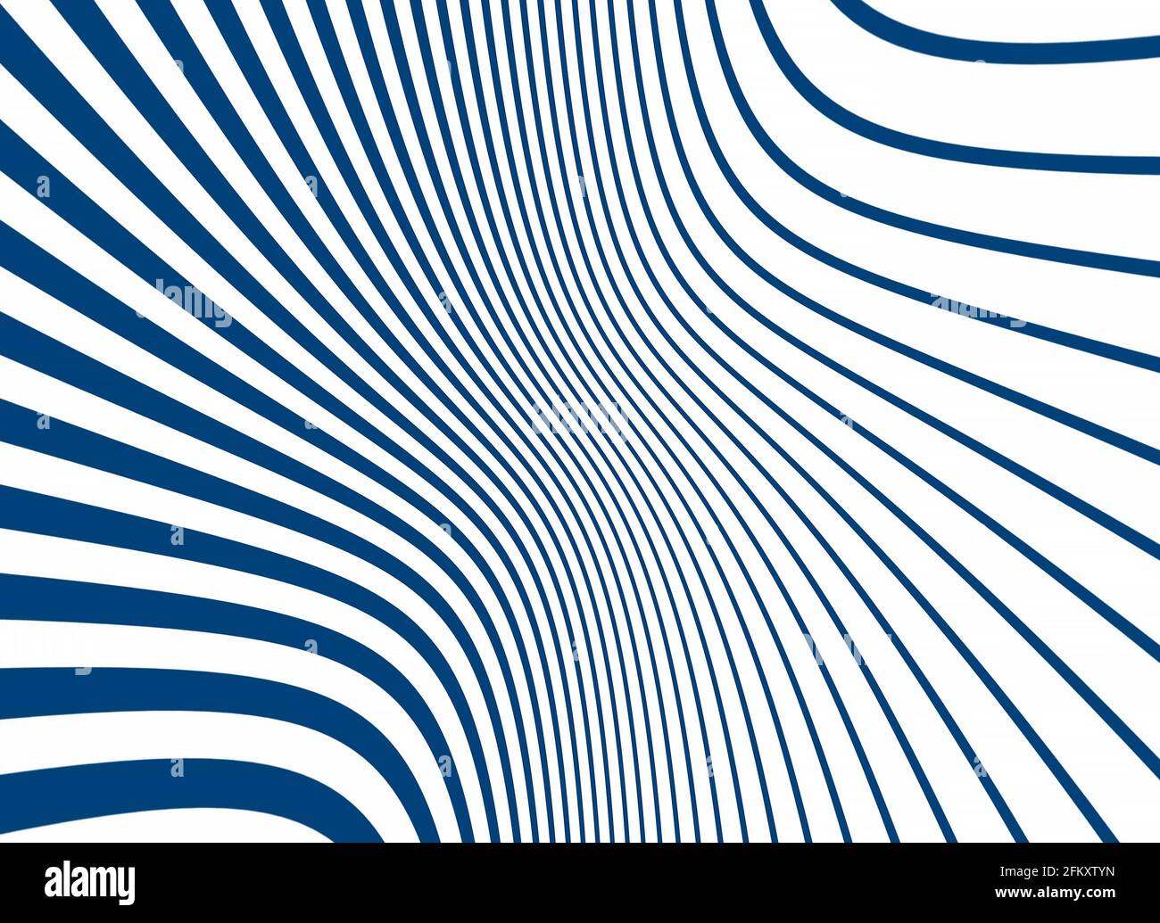 Simple curved line stripes in blue on a white background. Geometric ...