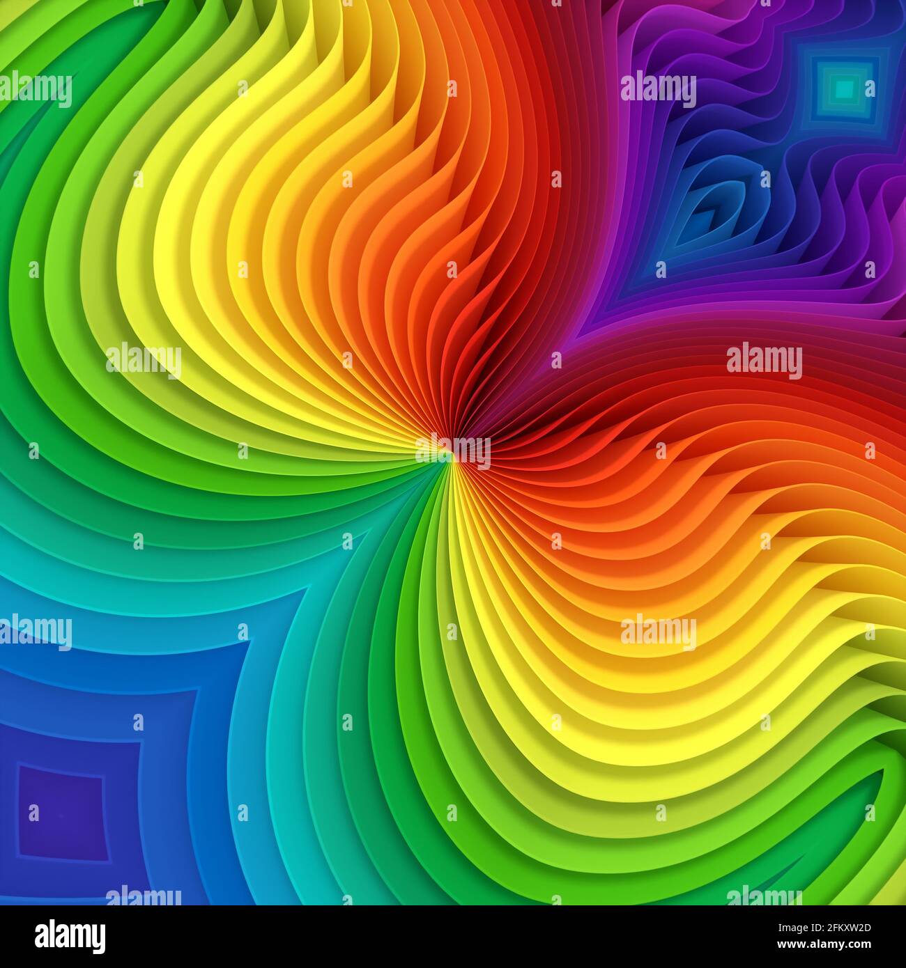 Colored plastic sheets of different colors, rainbow paper pattern 3D ...