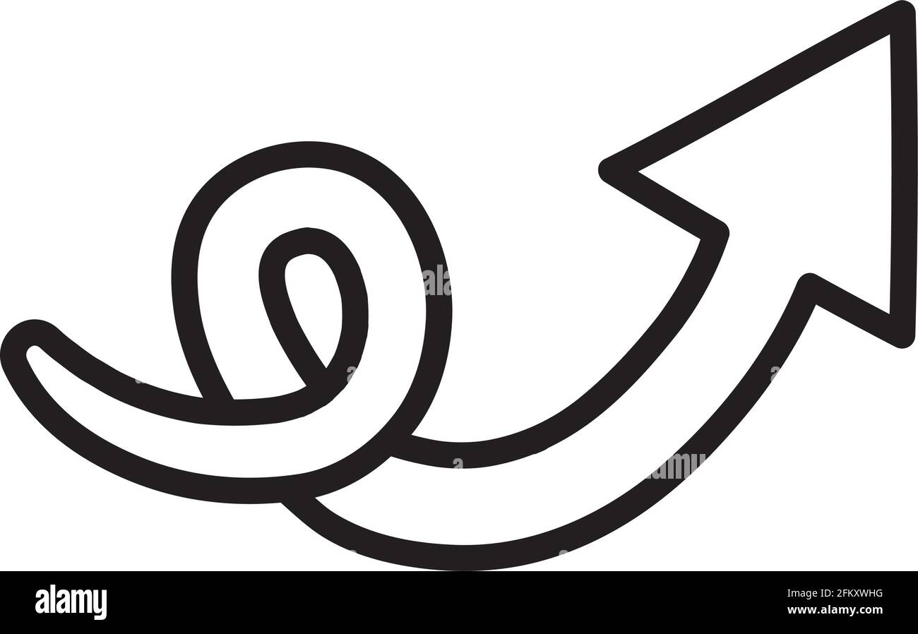 bold curly arrow on background Stock Vector Image & Art - Alamy