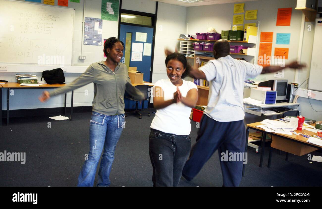 Nick Makoha, poet coach with students from the Lammas school in Leyton ...