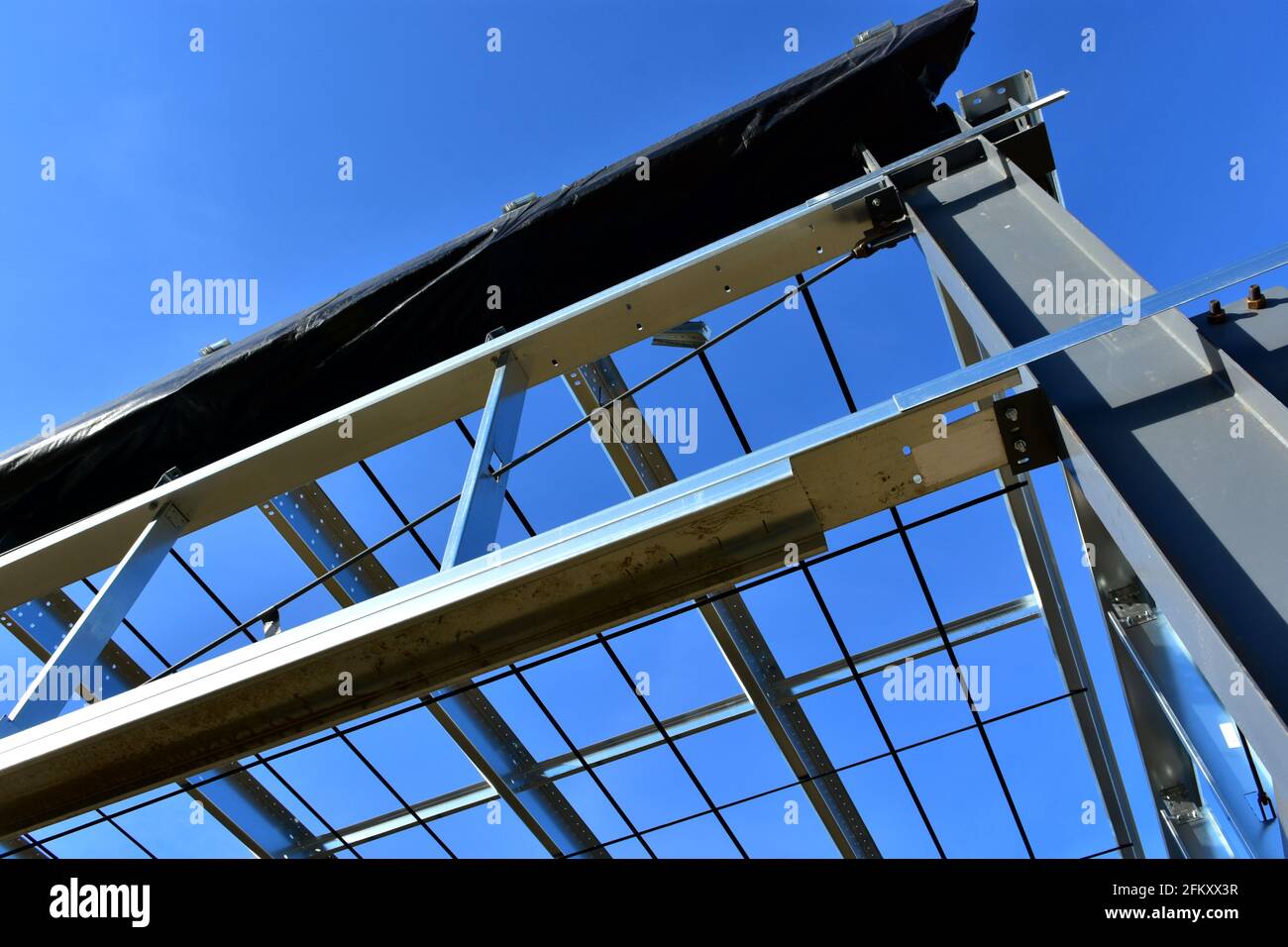 Steel beams and framing members of new commercial building under ...