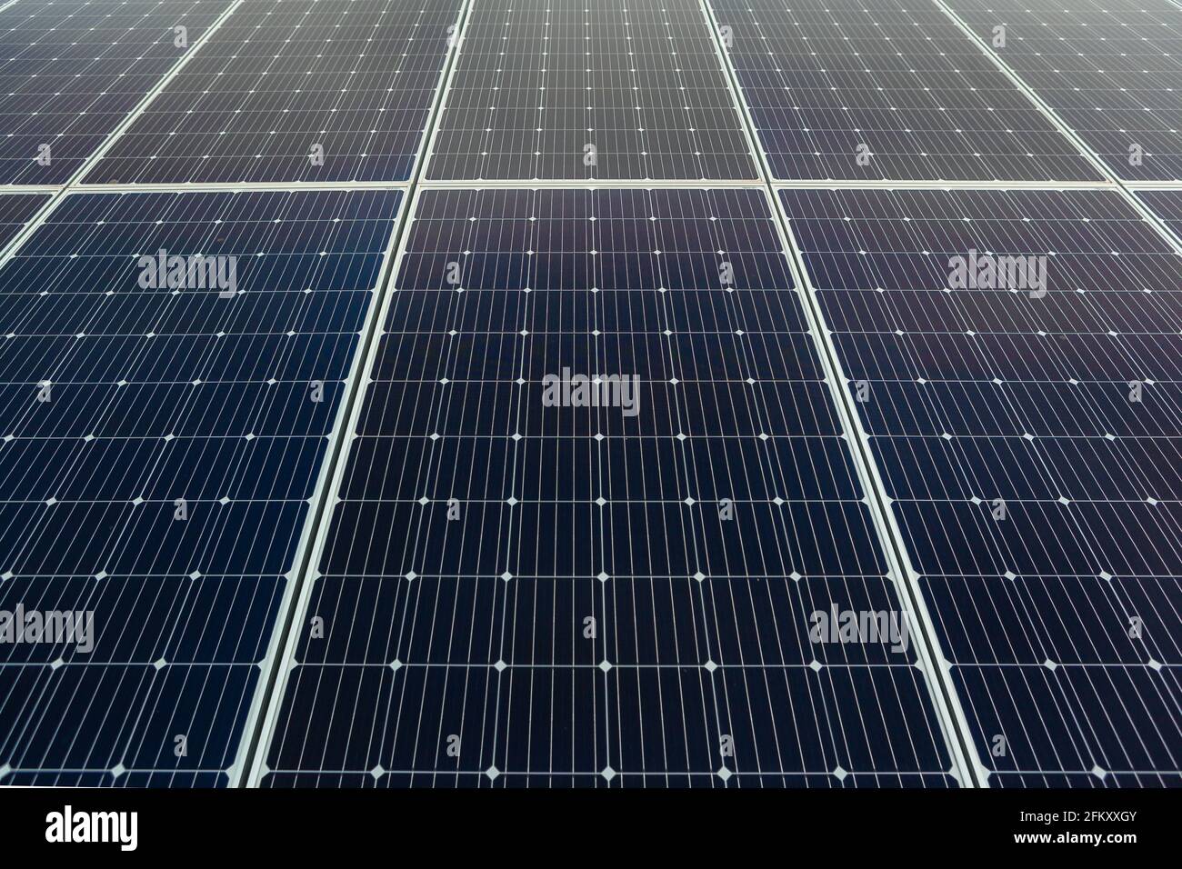 View at a solar panel grid, alternative power source in Bryant Park ...