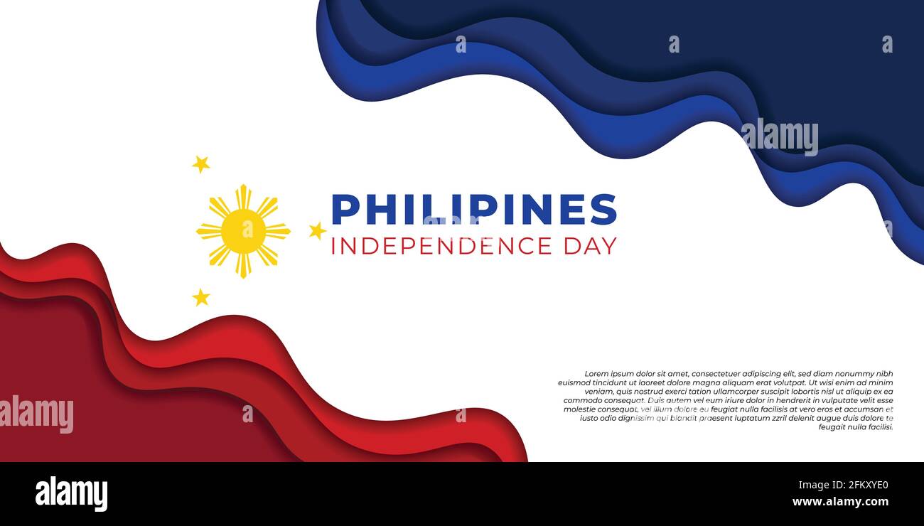 Philippines Independence Day design with paper cut design. good ...