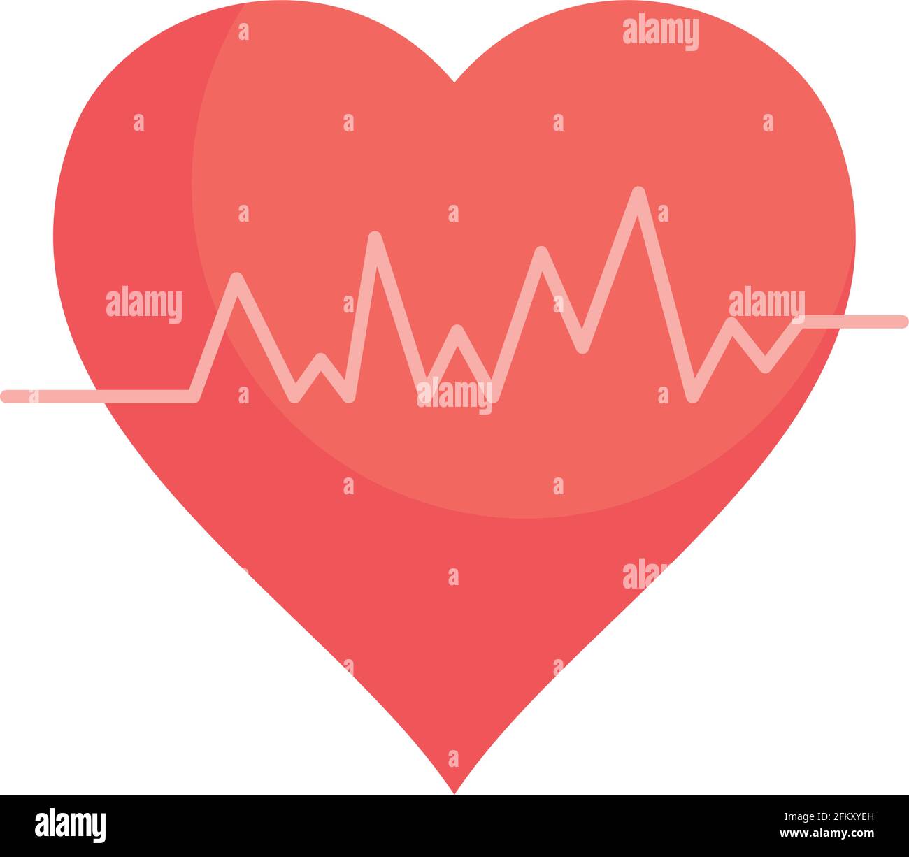 cardio heart on white background Stock Vector Image & Art - Alamy