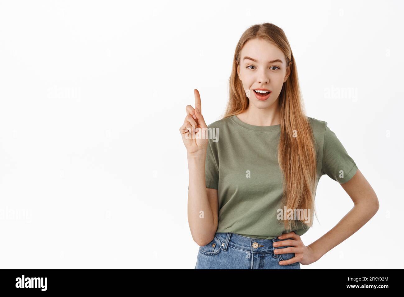 Sassy young woman shaking finger to say no, not so fast, dont give ...