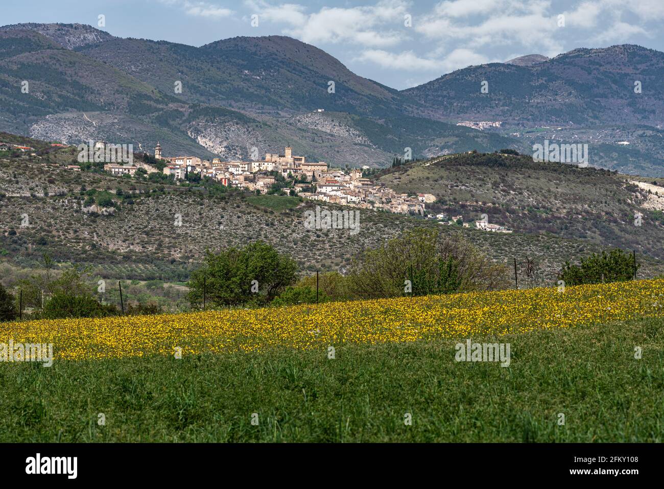 The ancient medieval village of Capestrano in Abruzzo. Capestrano ...